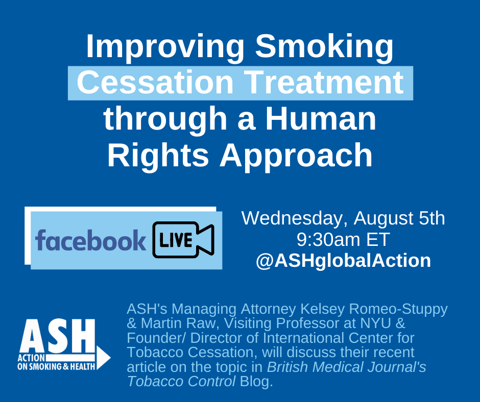 ASH Live: Human Rights & Cessation – ASH > Action on Smoking & Health